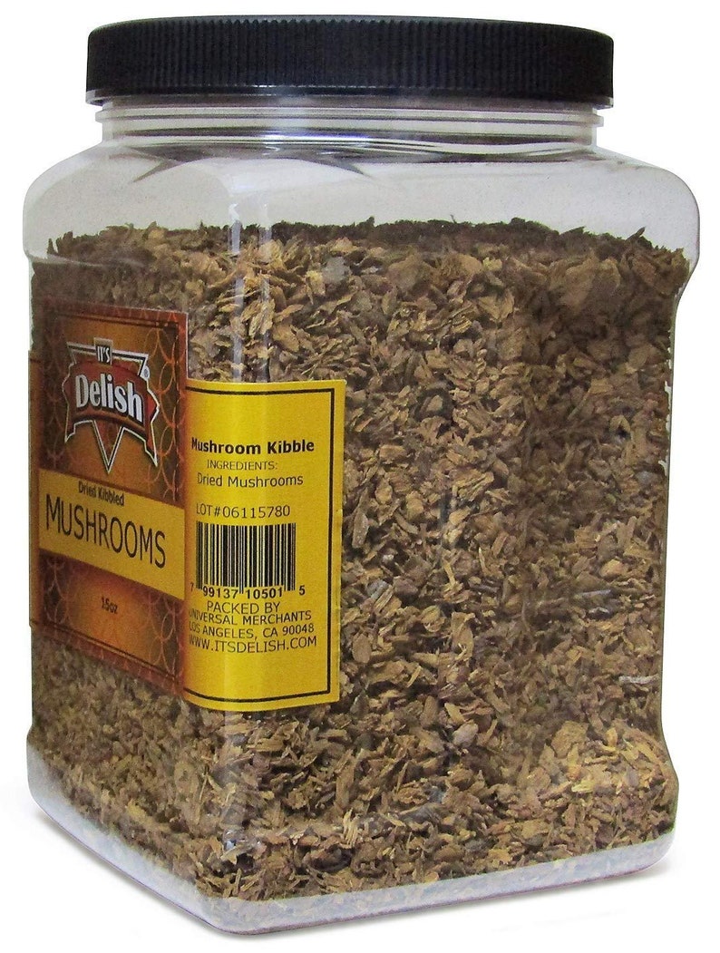 Dried Mushroom Kibble by Its Delish 15 Oz Jumbo Container - Etsy