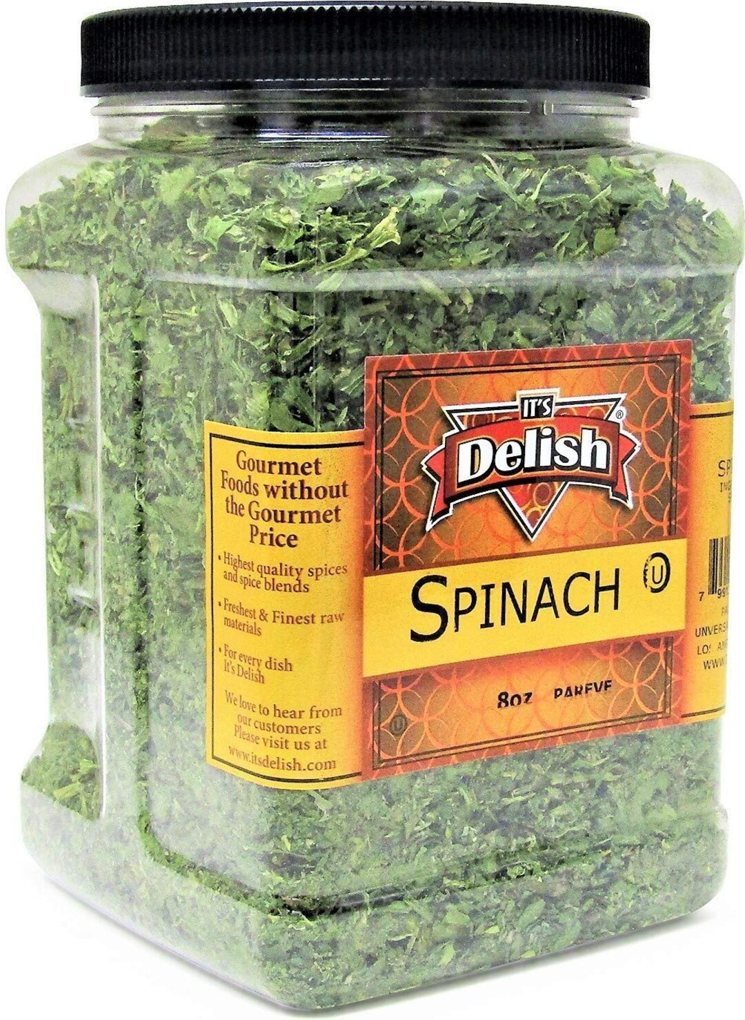 Gourmet Chopped Dried Spinach Flakes by Its Delish 8 Oz Jumbo Reusable ...