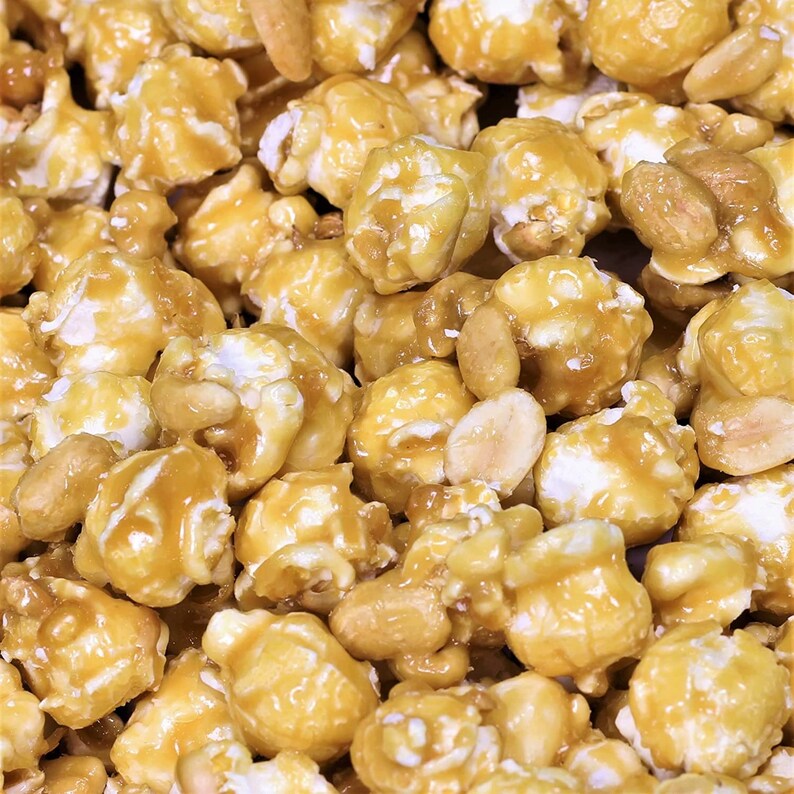 Gourmet Caramel Coated Popcorn With Nuts by Its Delish - Etsy