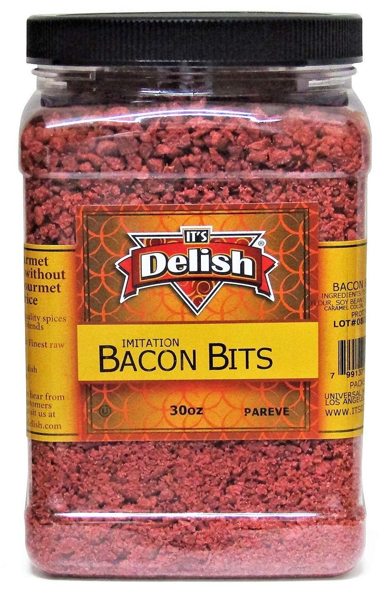 Imitation Bacon Bits by Its Delish, 30 Oz Jumbo Reusable Container ...