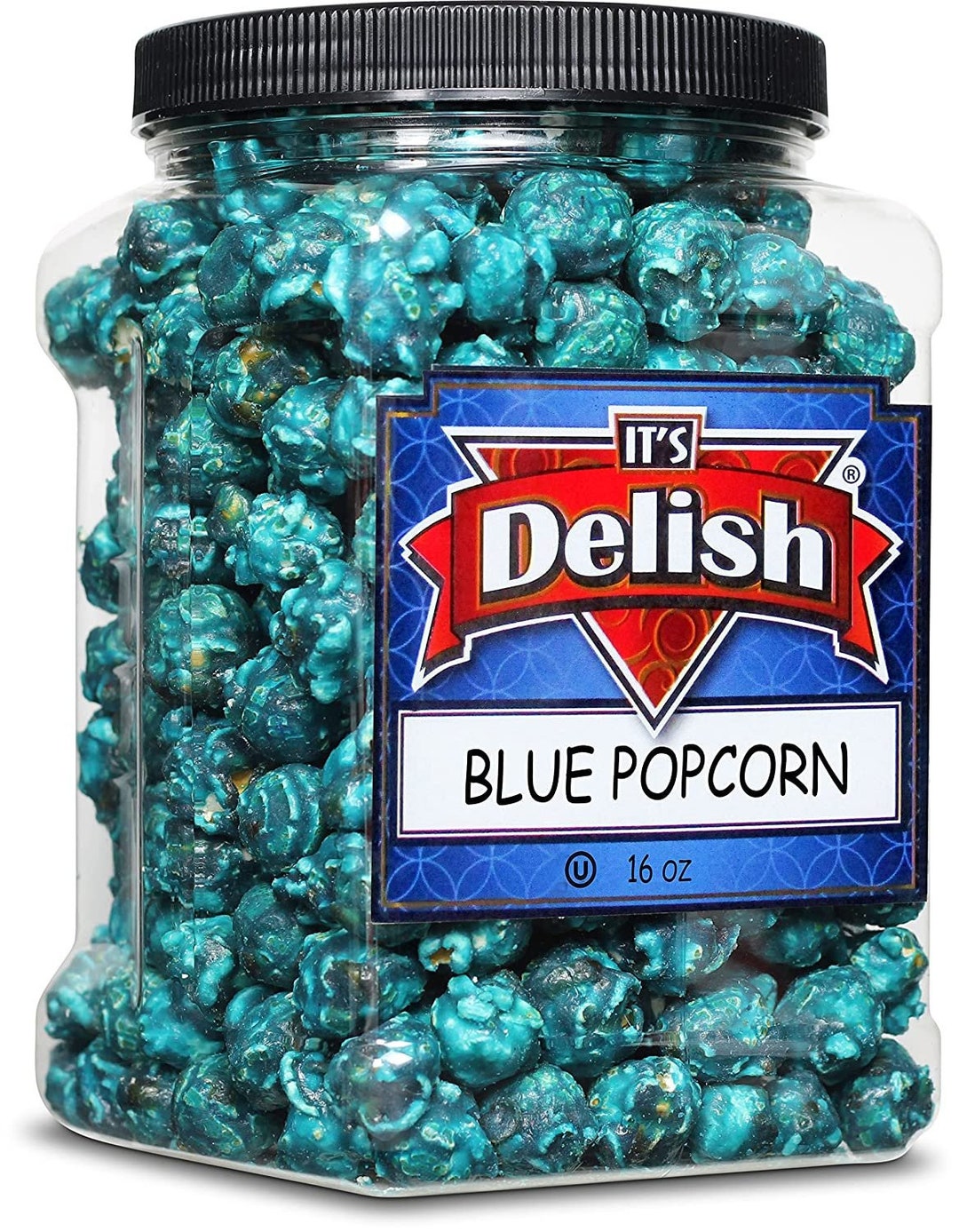 Gourmet Blue Raspberry Flavored Popcorn by It's Delish – 16 Oz Jumbo ...