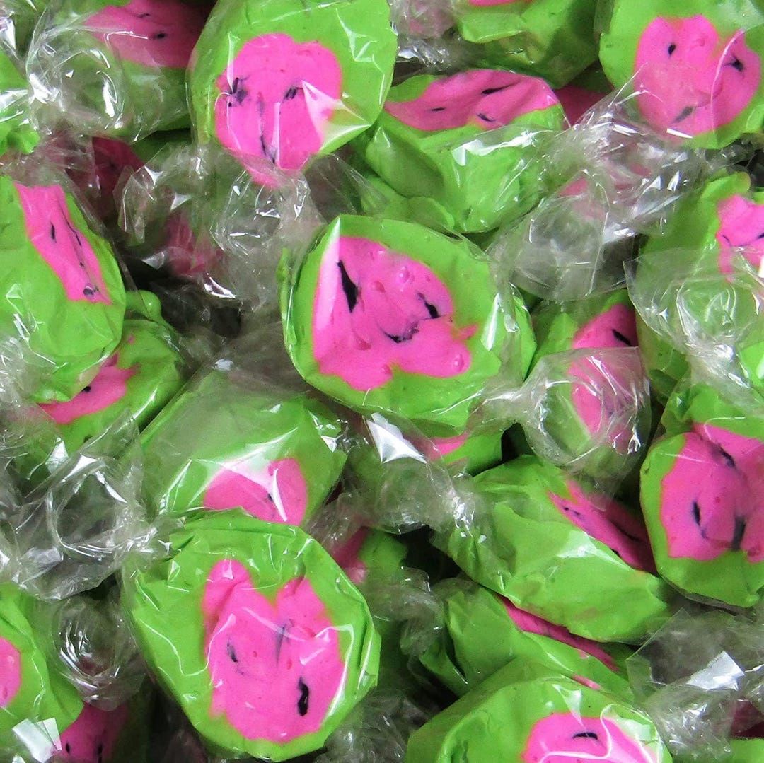 Gourmet Watermelon Taffy Chews by Its Delish, 4 Oz Bulk Bag – Chewy ...