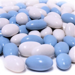 Blue and White Jordan Almonds Mix by Its Delish, 3.5 Lbs Jumbo ...