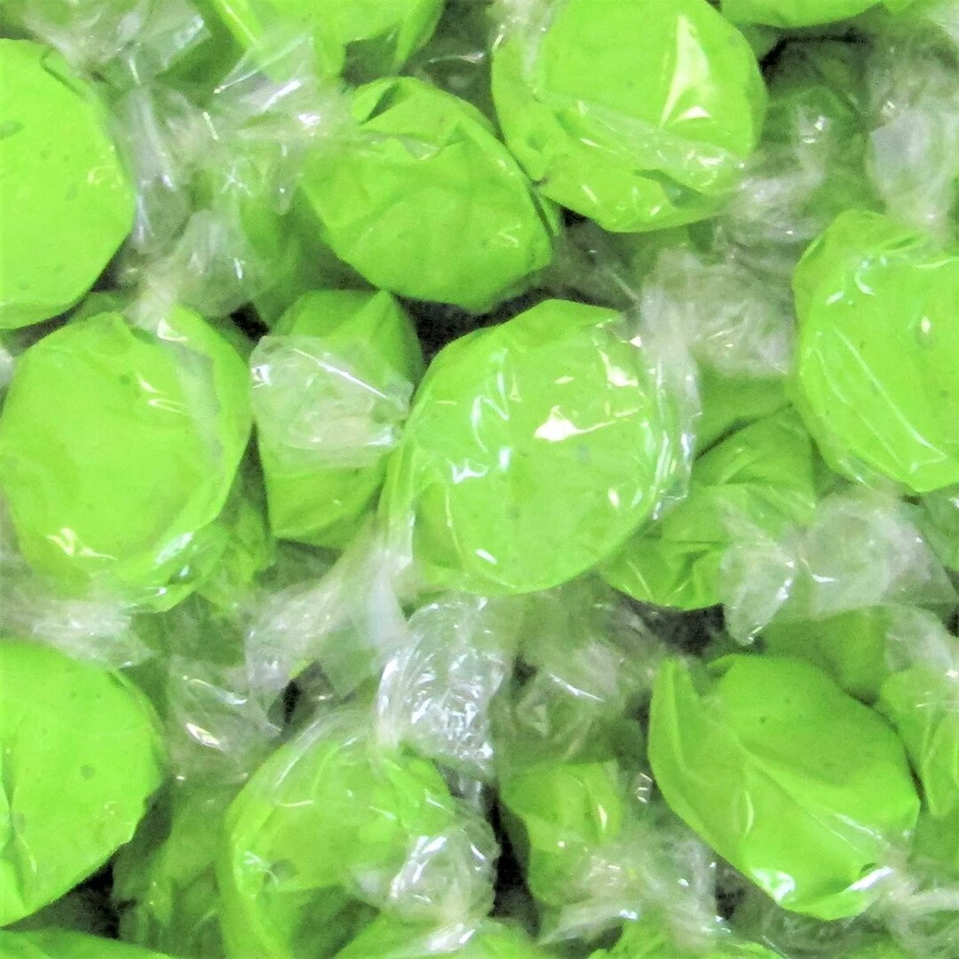 Green Apple Flavored Taffy by Its Delish, 4 Oz Bulk Bag – Chewy Fluffy ...
