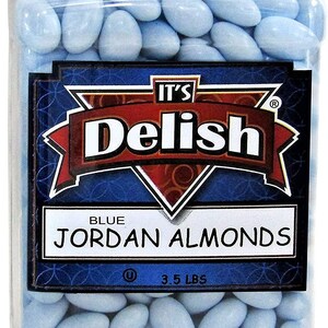 Pastel Light Blue Jordan Almonds by Its Delish, 3.5 Lbs Jumbo Container ...