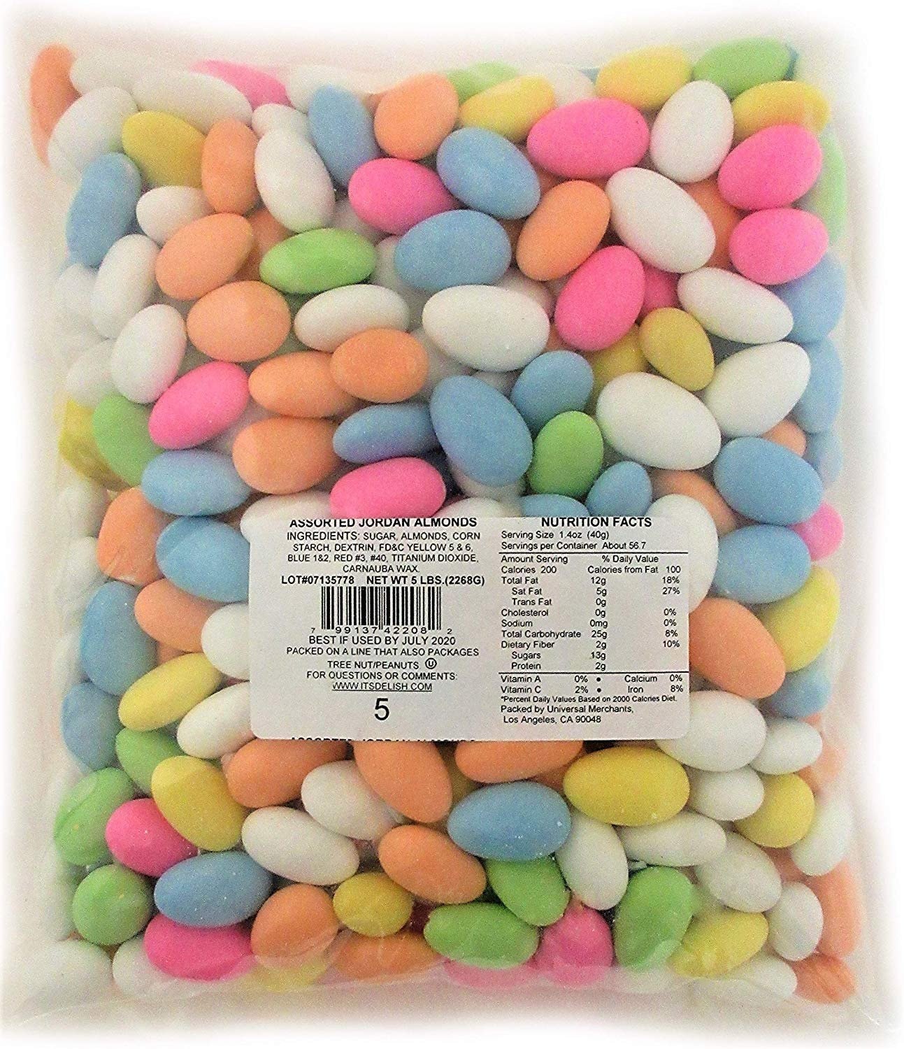 Jordan Almonds by Its Delish assorted 5 Lbs - Etsy