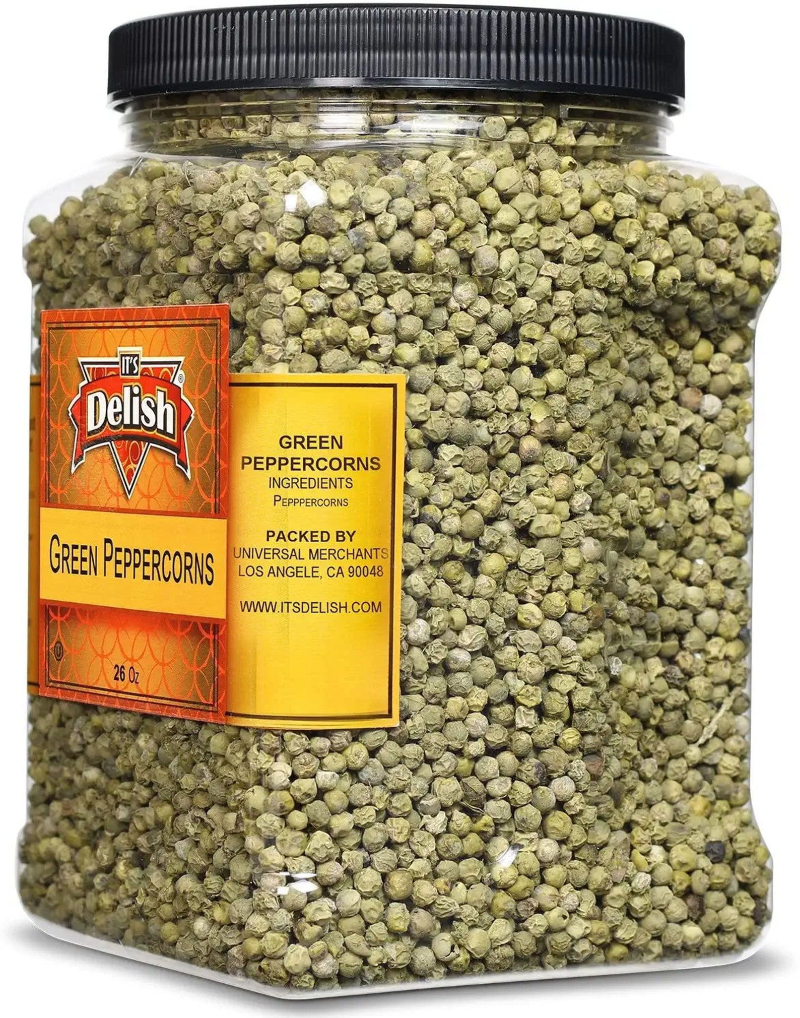 Whole Green Peppercorns by It's Delish – 26 OZ Jumbo Reusable Container ...