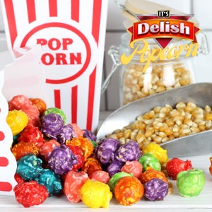 Gourmet Rainbow Colored Popcorn by It's Delish, 16 Oz Jumbo Container ...