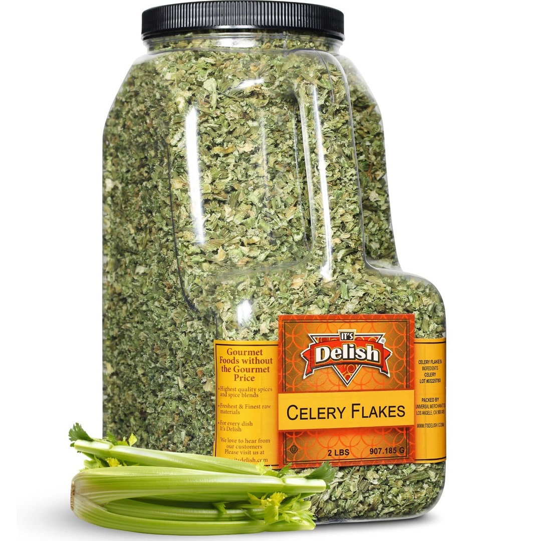 Dried Celery Flakes by It's Delish, 12 OZ Restaurant Gallon Size ...