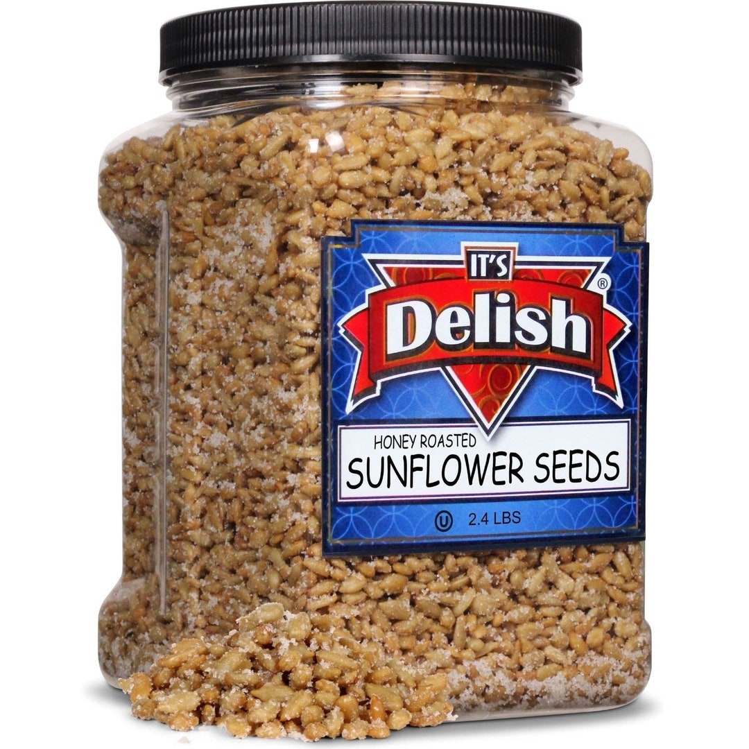 Honey Roasted Sunflower Seeds by It's Delish, 2.4 LBS Reusable Jumbo ...