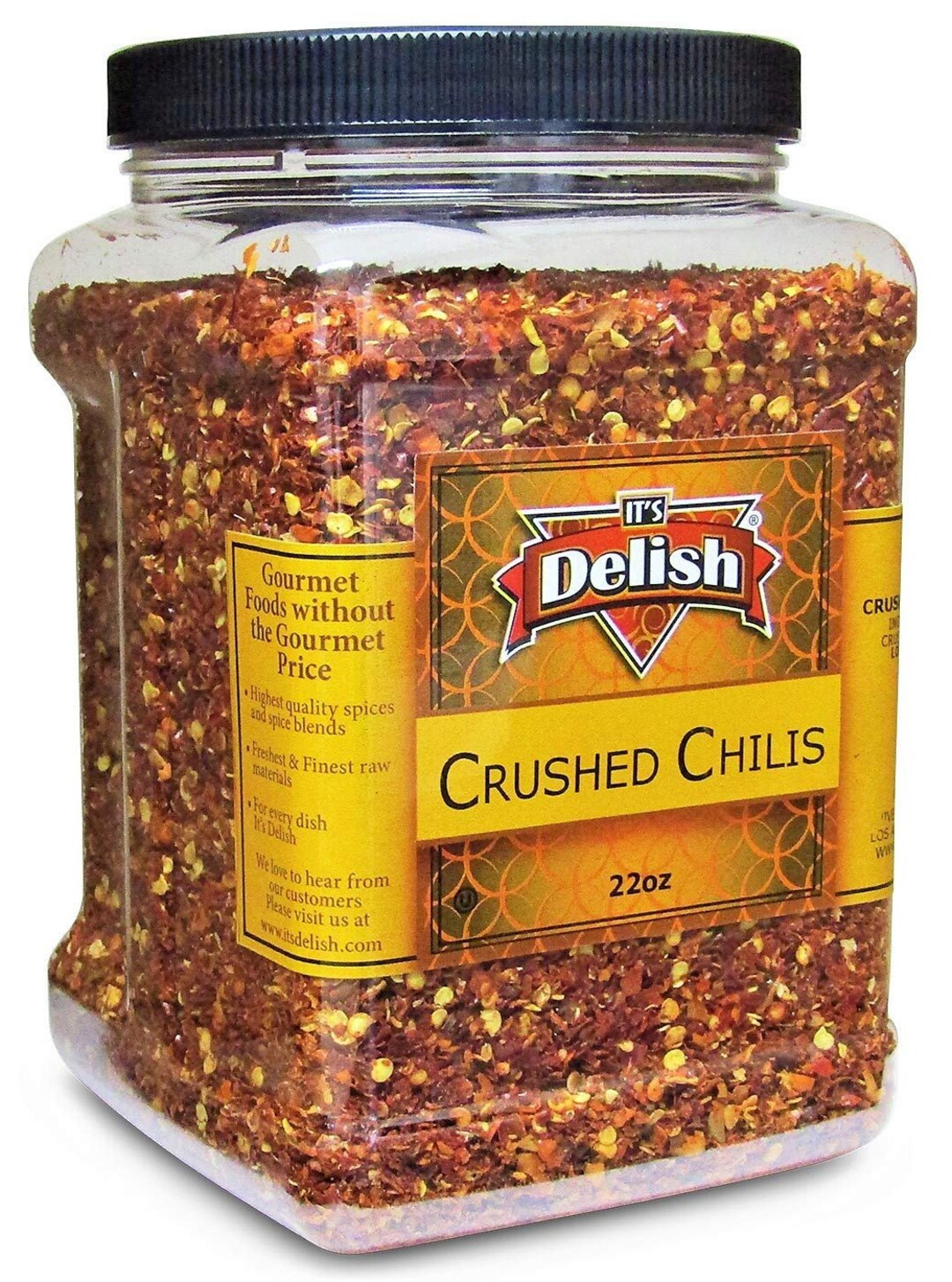 Dehydrated Dried Crushed Chilies Red Pepper Flakes by It's Delish 22 Oz ...