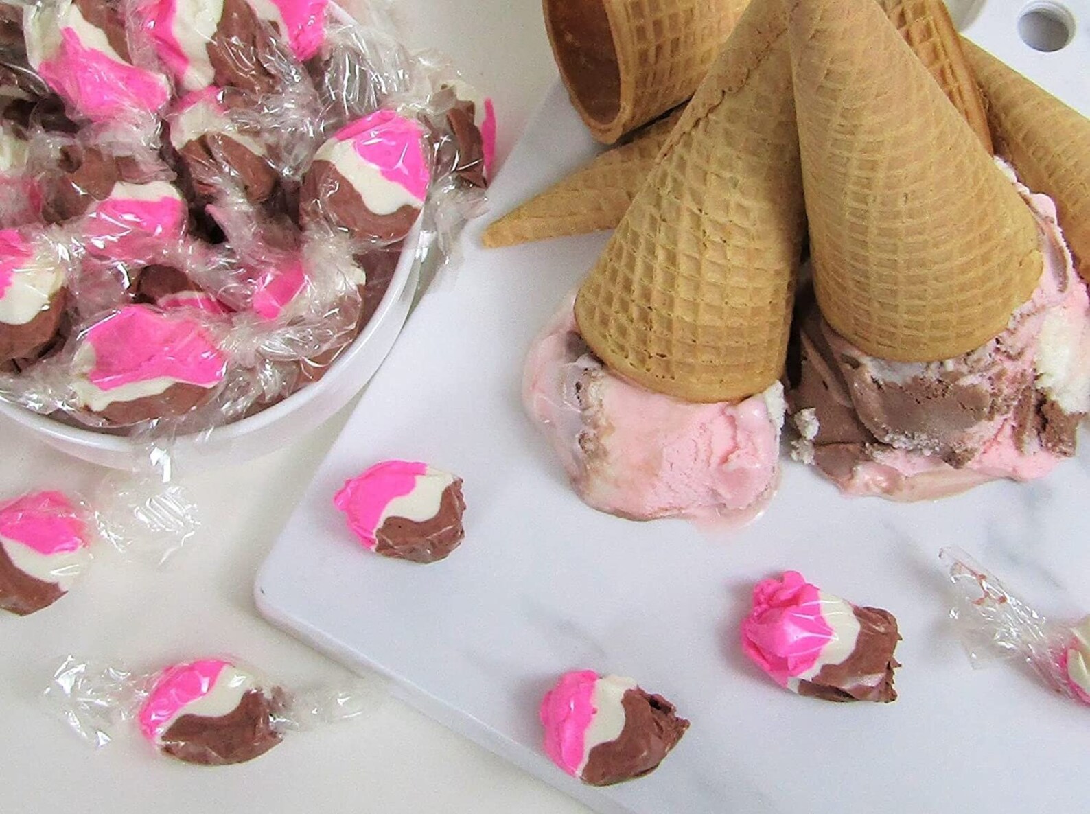 Neapolitan Ice Cream Taffy Chews by It's Delish - Individually Wrapped ...