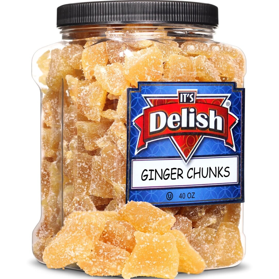 Crystallized Ginger Chunks by It's Delish, 2.5 Lb Jumbo Reusable ...