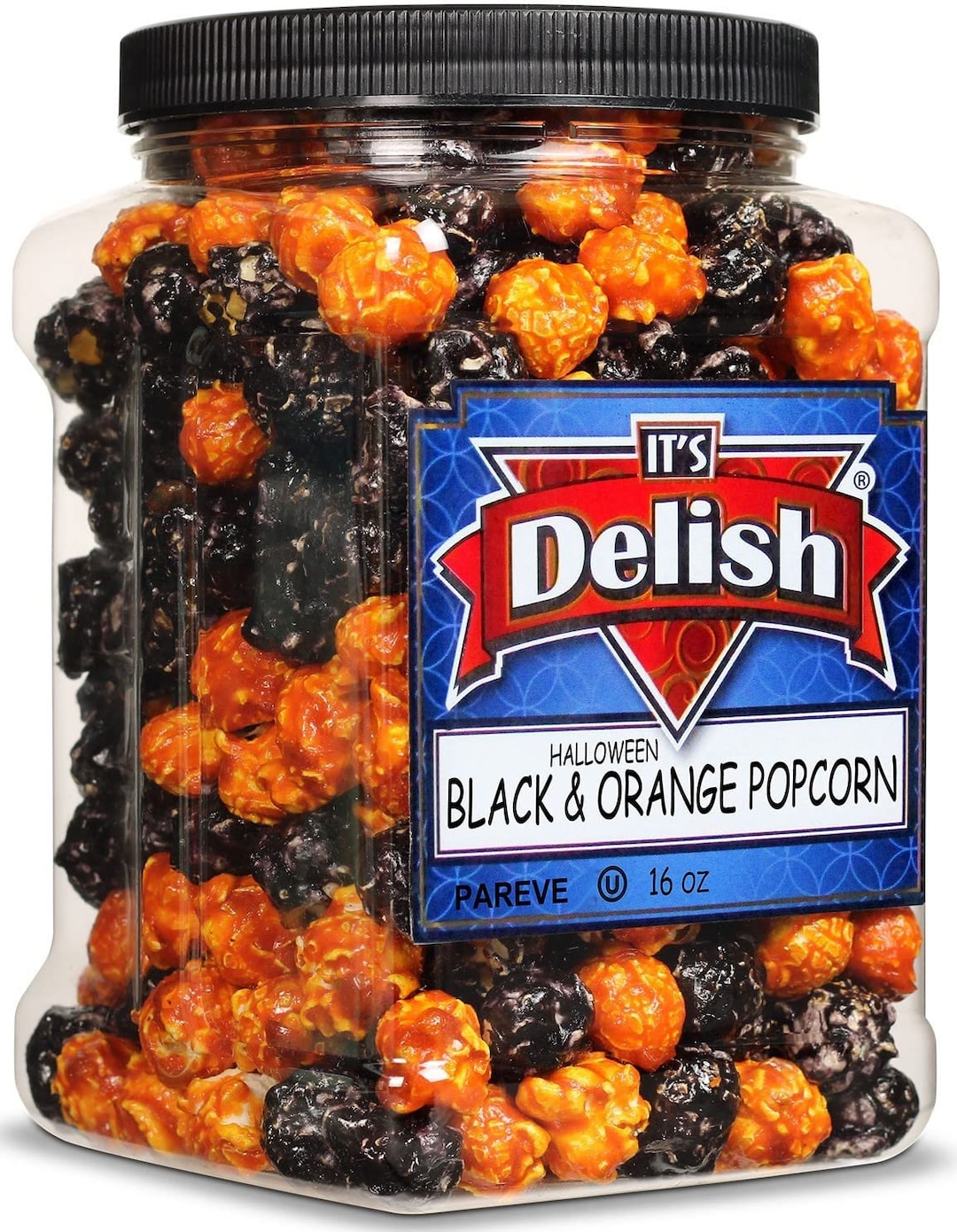 Spooky Pop Halloween Black & Orange Popcorn by It's Delish, 16 Oz Jumbo ...
