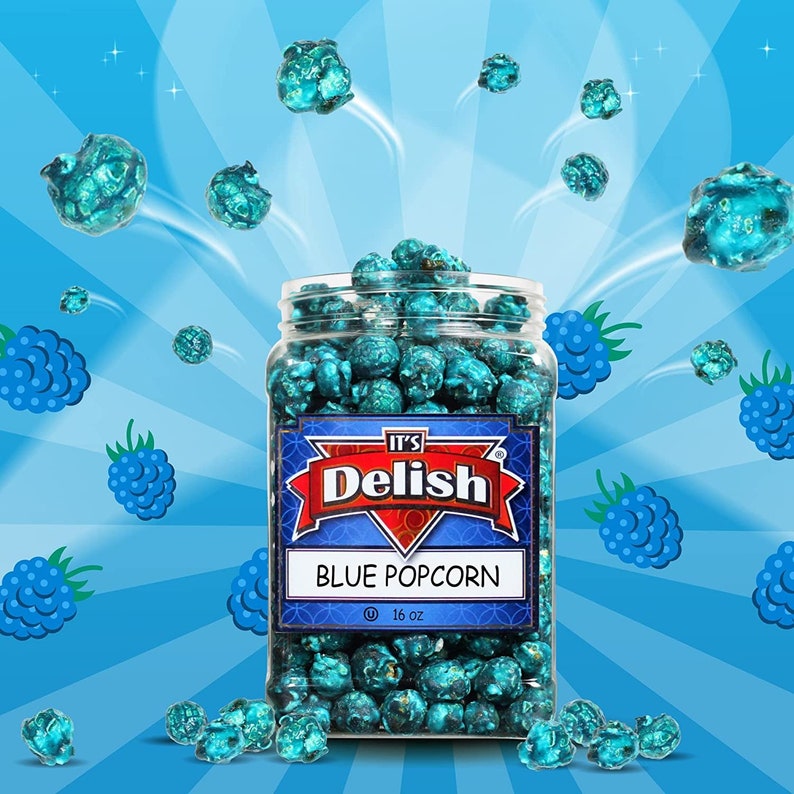 Gourmet Blue Raspberry Flavored Popcorn by It's Delish - Etsy