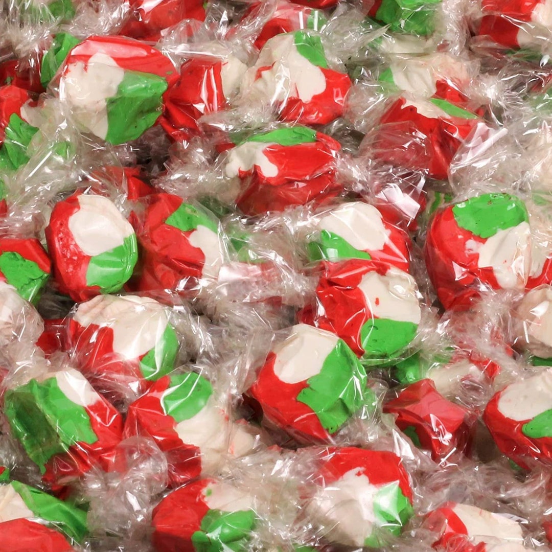 Christmas Peppermint Taffy Chews by It's Delish, Bulk, Individually ...