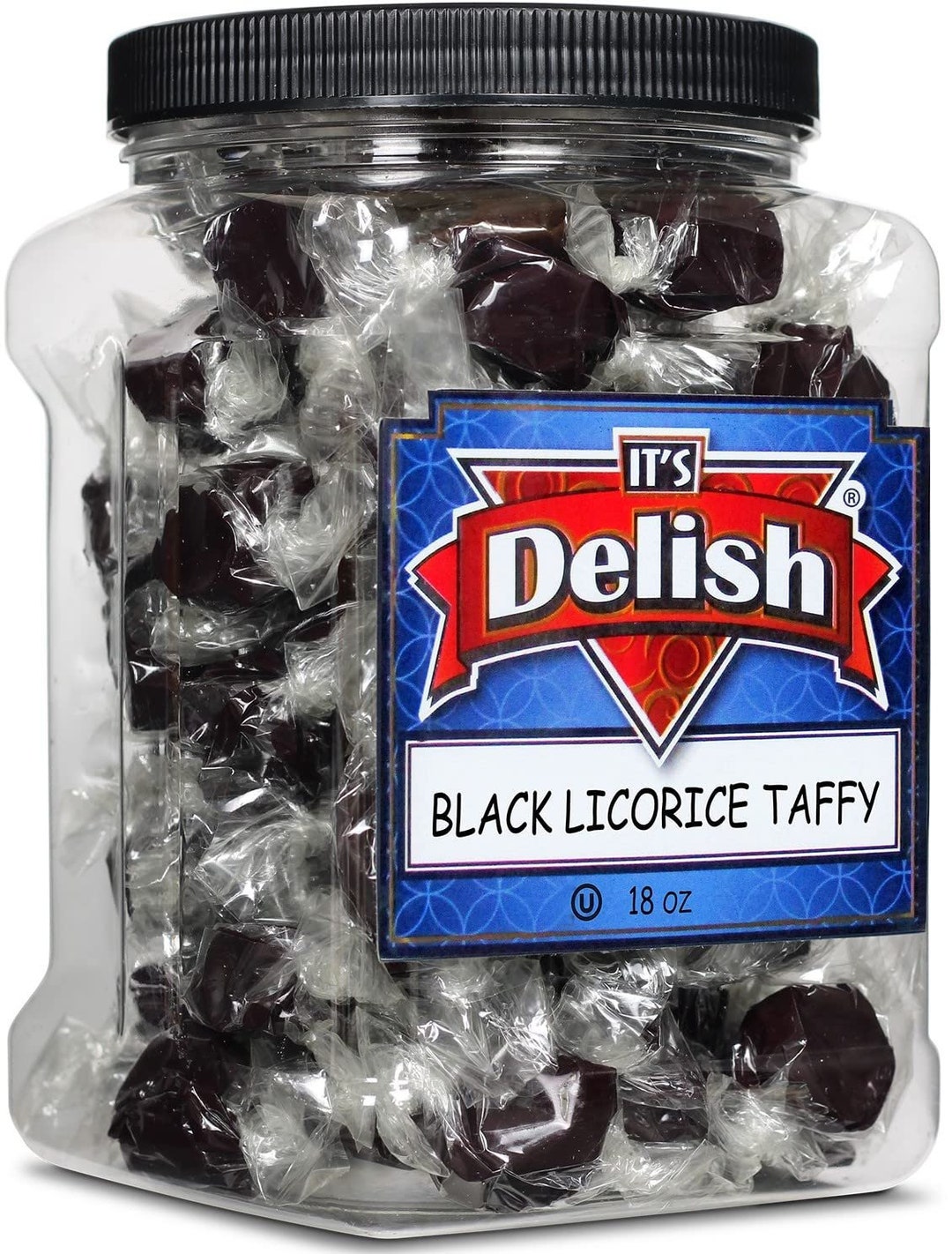 Black Licorice Flavored Taffy Chews by It's Delish, 18 Oz Jumbo ...