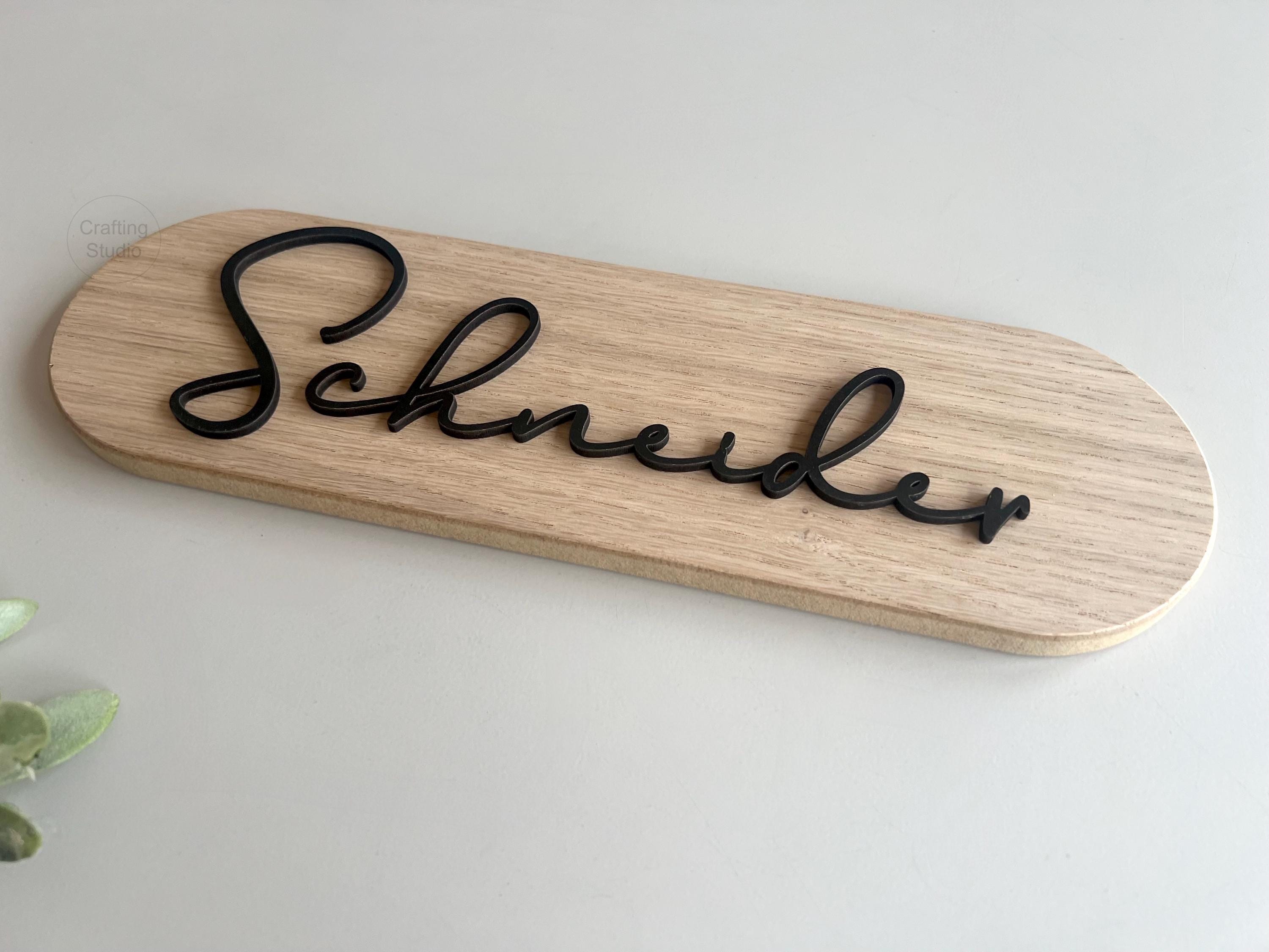 Oval Family Sign Made of Oak - Personalized - Etsy