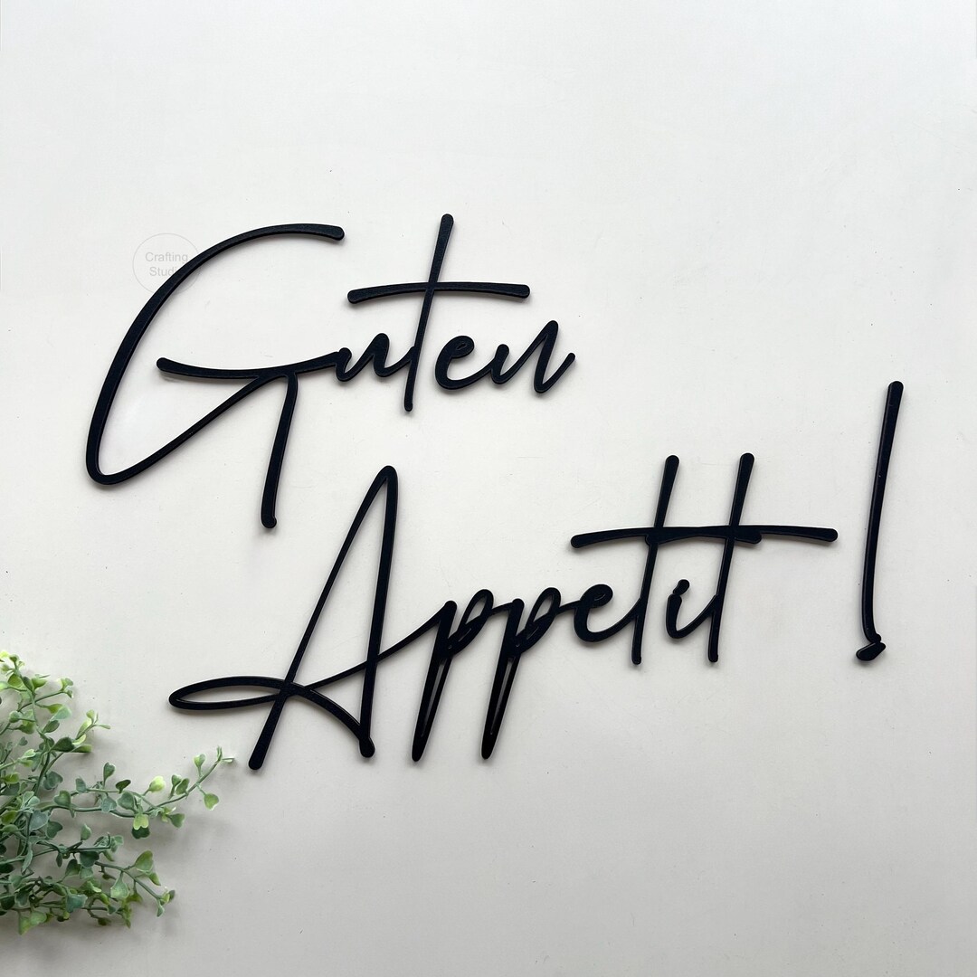 Lettering {guten Appetit} 3D Wall Sticker for the Kitchen - Etsy