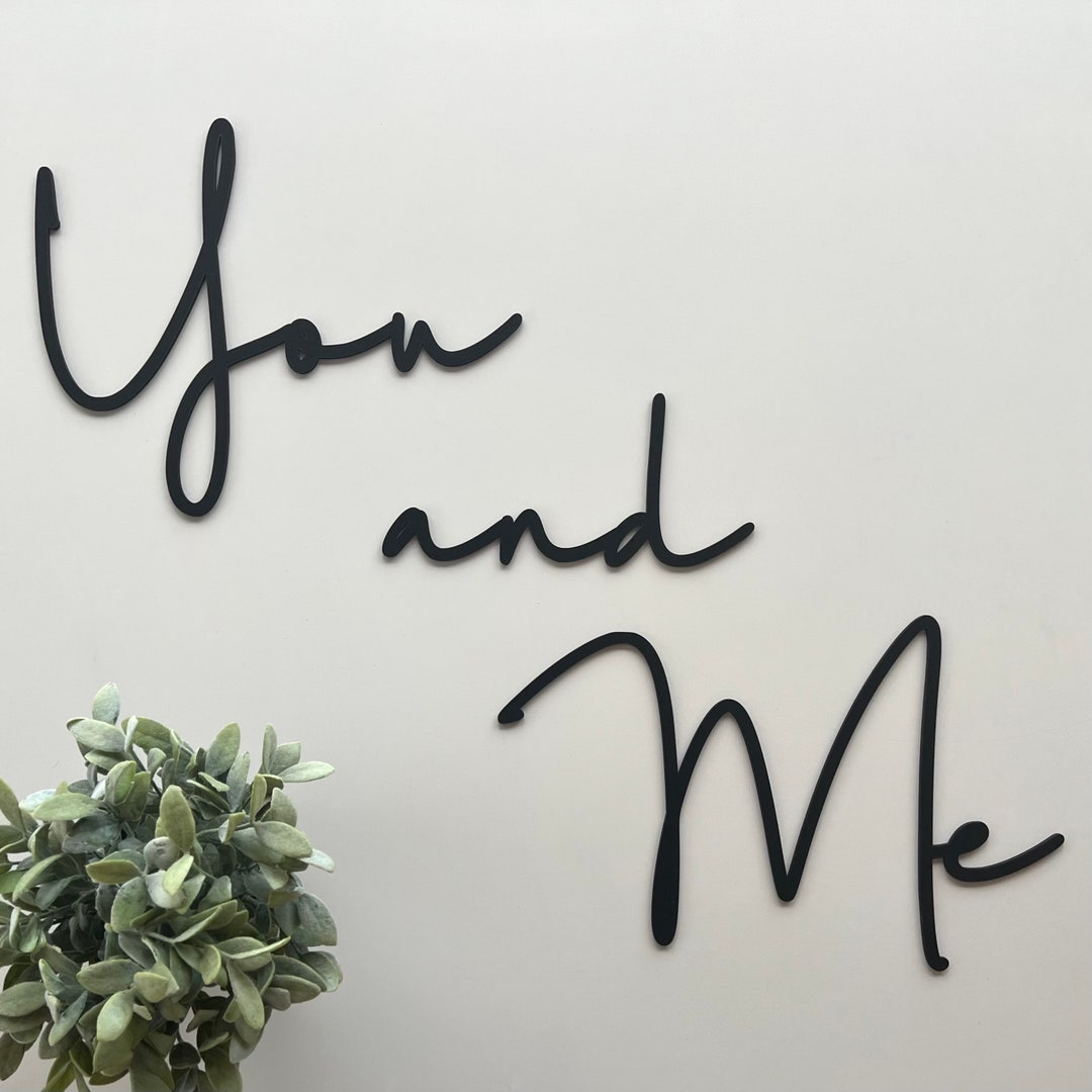 Lettering for Partners you and Me Lettering Wall Sayingyou and I ...