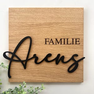Square House Sign family Name Square House Sign Made of Oak ...