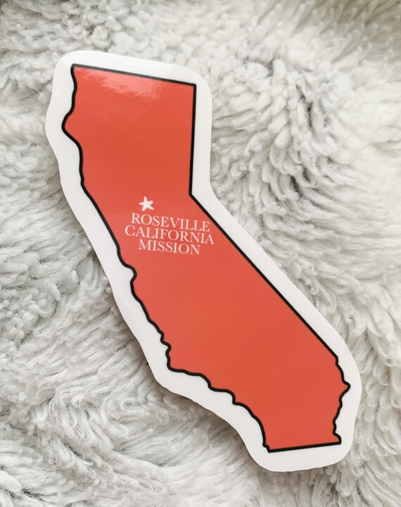 LDS Roseville California Mission Sticker Red California - Etsy