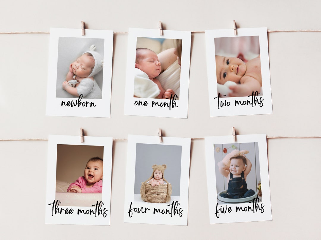 EDITABLE Baby Milestone Cards, First Birthday Decor, Milestone Banner ...