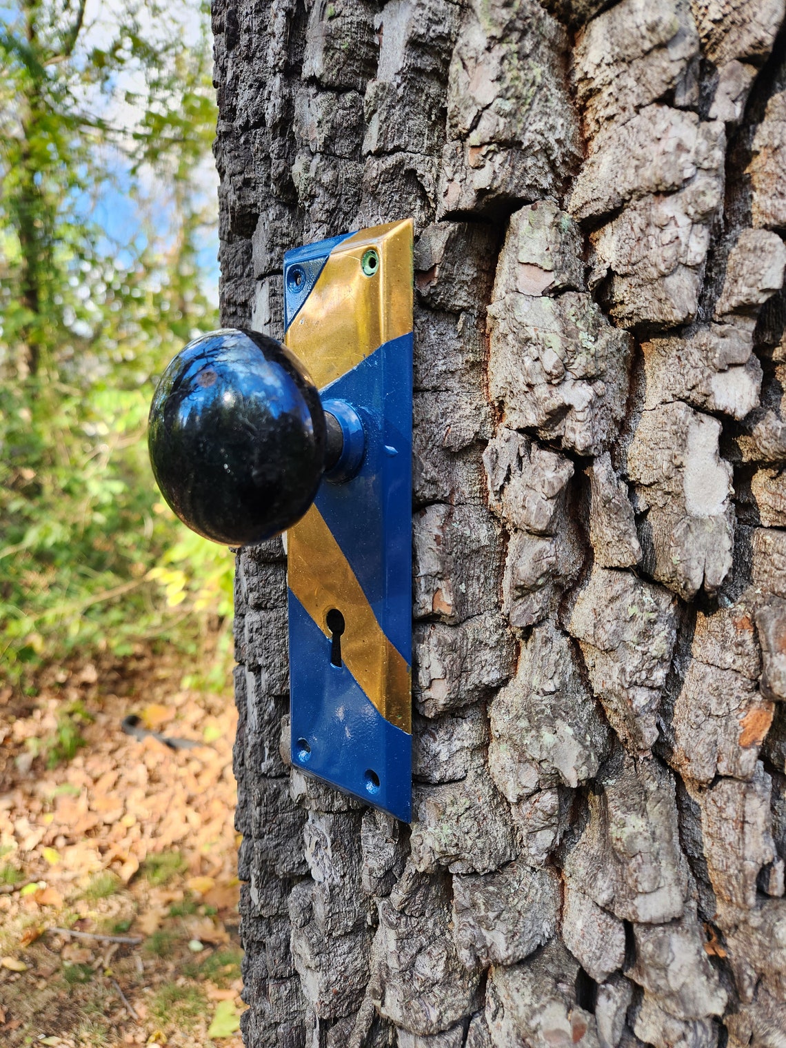 Upcycled Vintage Antique Door Knob & Back Plate/escutcheon _curtain Tie ...