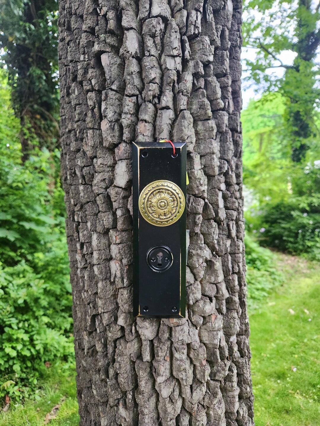 Large Upcycled Vintage Antique Door Knob & Back Plate/escutcheon _curtain Tie Back_coat, Purse ...