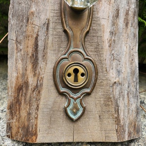 Upcycled Vintage Antique Door Knob & Back Plate/escutcheon Coat, Purse, Scarf Rack, Wall Art ...