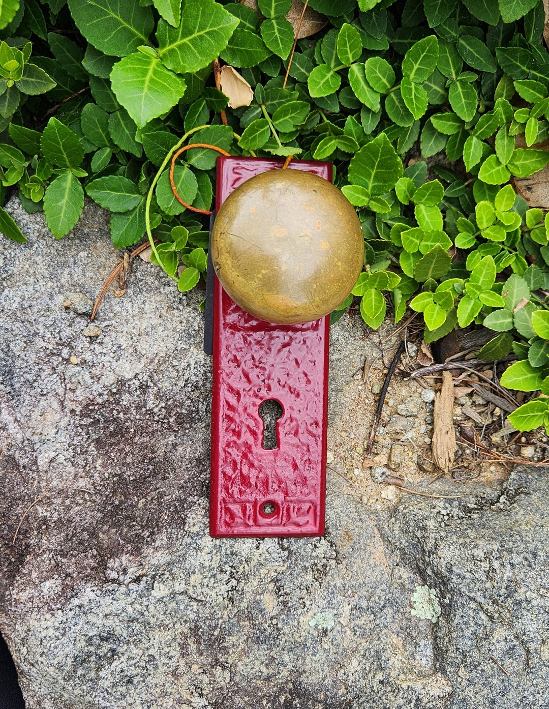 Upcycled Vintage Antique Door Knob & Back Plate/escutcheon _curtain Tie ...