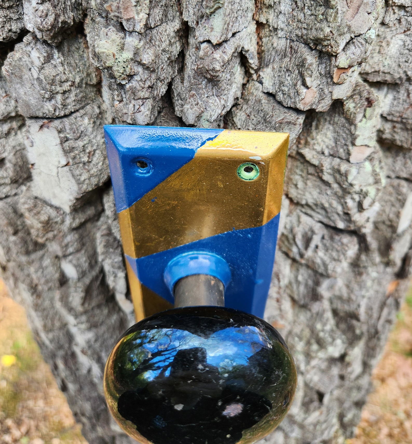 Upcycled Vintage Antique Door Knob & Back Plate/escutcheon _curtain Tie ...