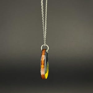 Handcrafted Indigo & Yellow Watercolor Pendant Necklace - Etsy