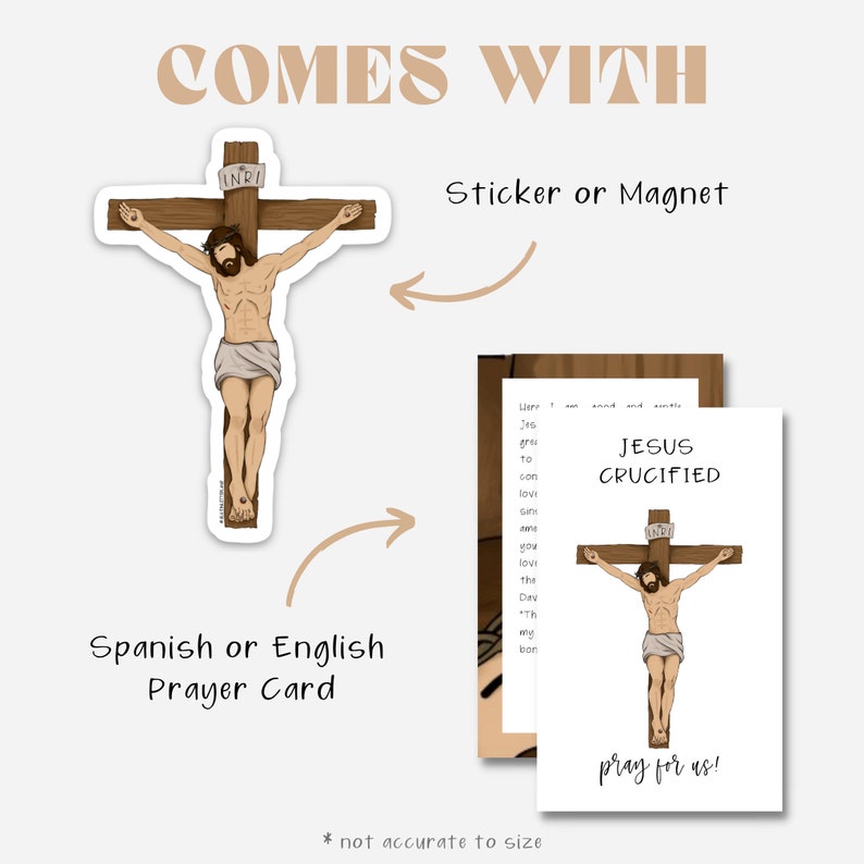 Crucified Jesus - Sticker/magnet - Etsy