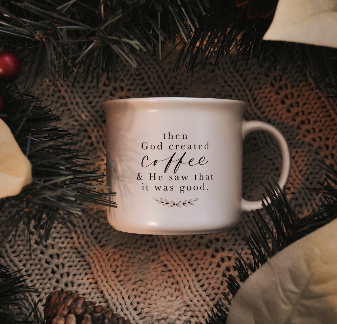 God Created Coffee - 15oz Mug - Etsy