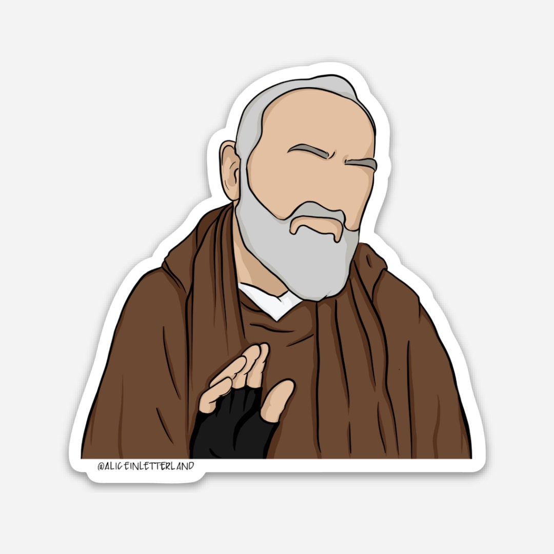 Padre Pio - Sticker/magnet - Etsy