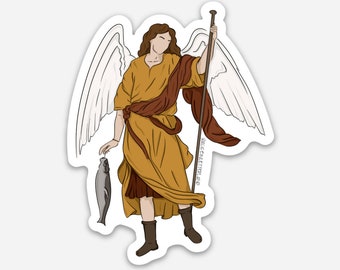 St. Raphael the Archangel Saint Sticker | Vinyl Sticker | Catholic ...