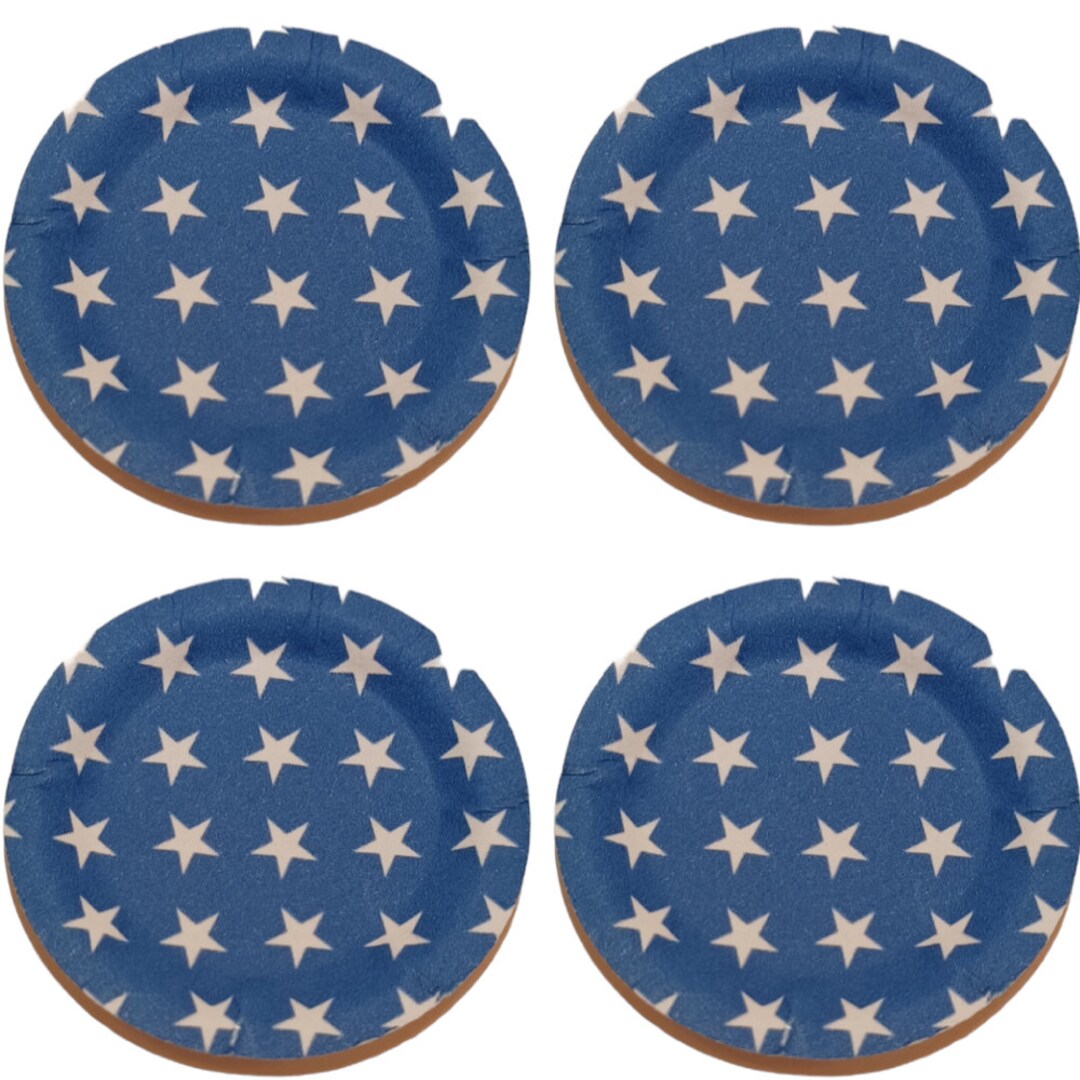 Miniature July 4th Plates / Dollhouse Napkins / for Doll Fake Food ...