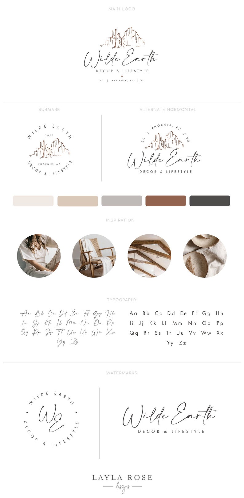 Ranch Logo Mountain Logo Desert Logo Farm Branding Cactus - Etsy