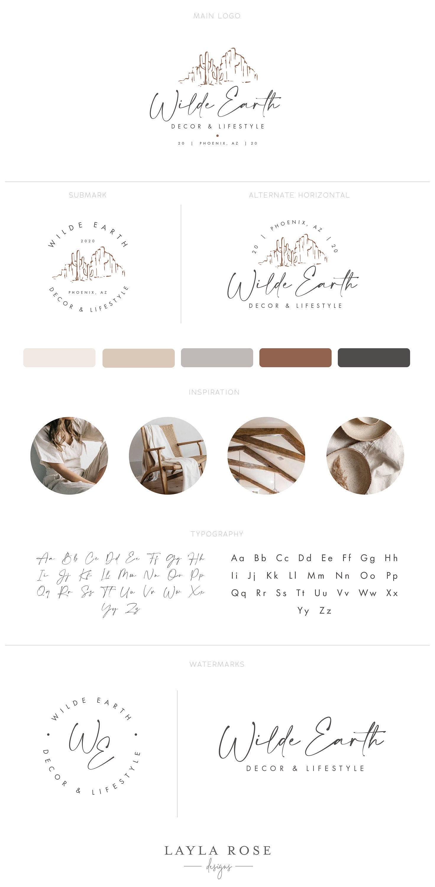 Ranch Logo Mountain Logo Desert Logo Farm Branding Cactus - Etsy