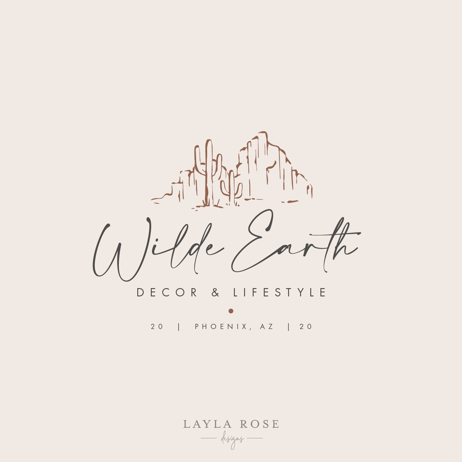 Ranch Logo Mountain Logo Desert Logo Farm Branding Cactus - Etsy