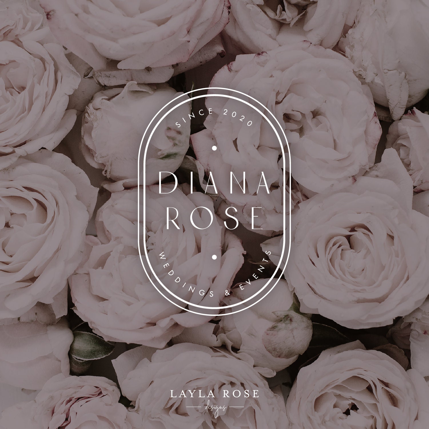 Rose Logo Branding Kit Monogram Logo Premade Logo Event | Etsy