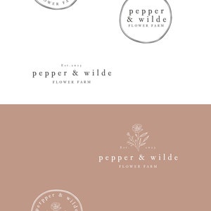 Flower Farm Logo, Floral Logo, Wildflower Farm Logo, Florist Logo, Farm ...