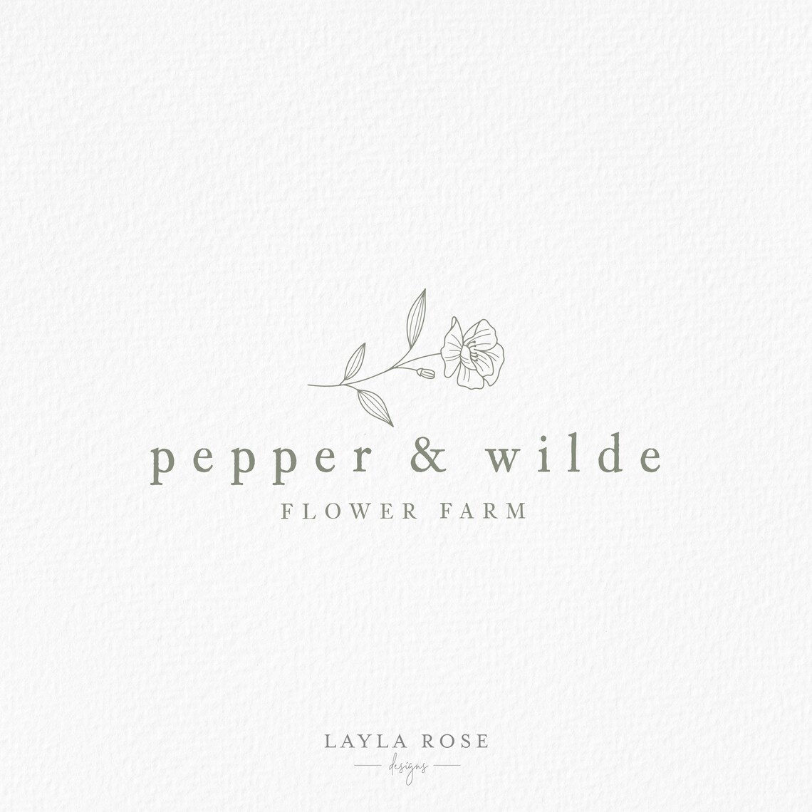 Flower Farm Logo, Floral Logo, Wildflower Farm Logo, Florist Logo, Farm ...