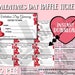 Raffle Tickets, Valentines Day, Love, Hearts, Digital Download, Instant ...