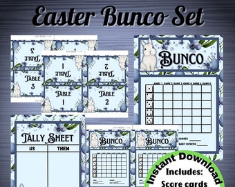 Easter Bunco Score Cards - Etsy