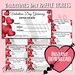 Raffle Tickets, Valentines Day, Love, Hearts, Digital Download, Instant ...