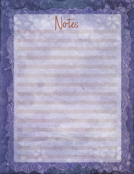 Vintage Floral Border Notes Digital Product Instant Download 2 - Etsy