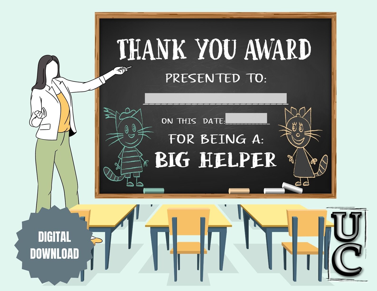 Big Helper Award, Thank You, Appreciation, Award Good Behavior ...