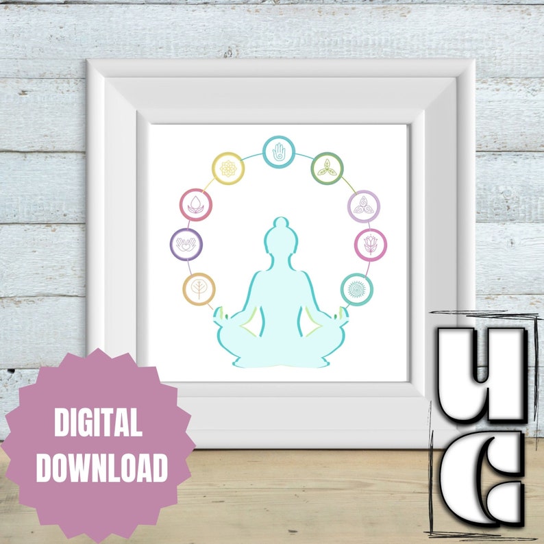 CHAKRA CIRCLE, Meditating Art, Chakra Healing, Spiritual Art, Home ...